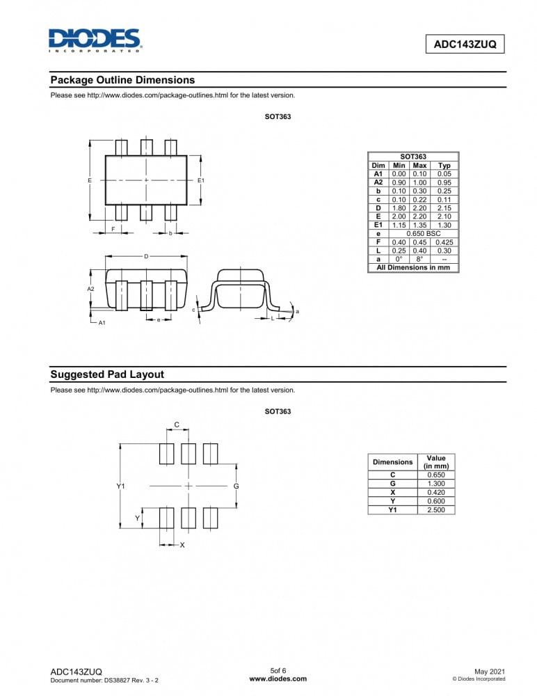 ADC143ZUQ-7 datasheet page 5