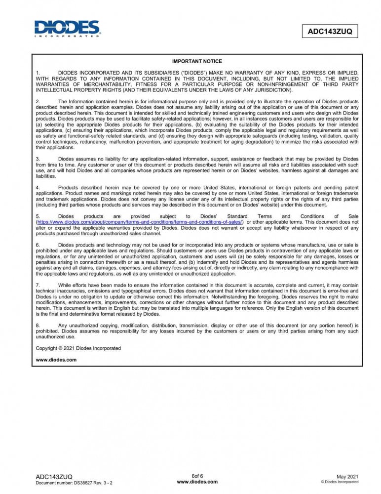 ADC143ZUQ-7 datasheet page 6
