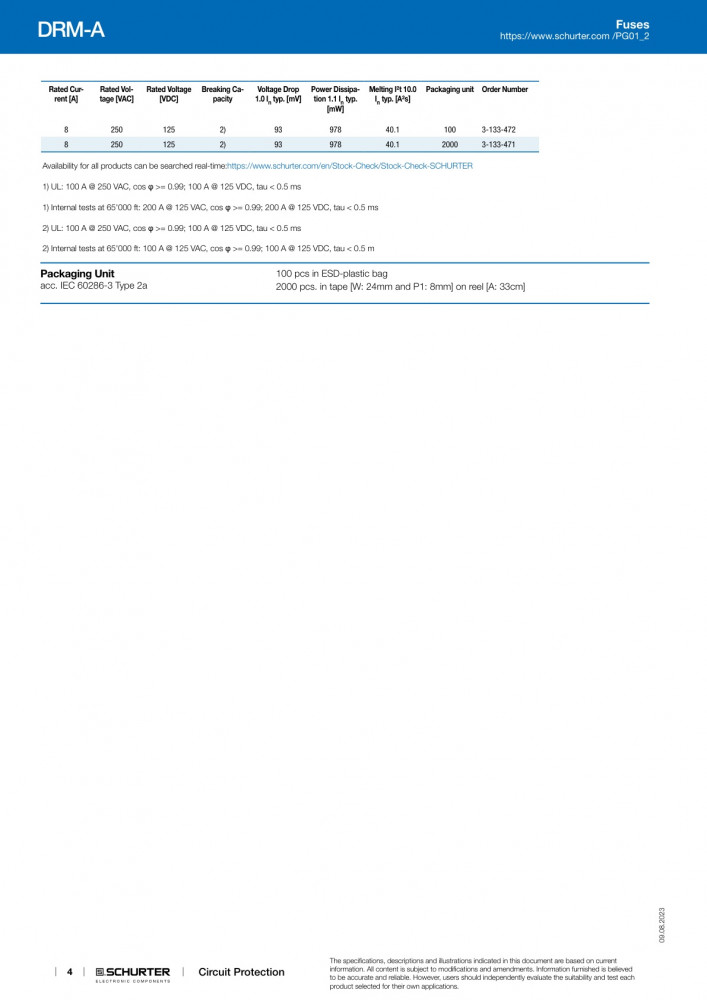SCHURTER 3-133-752 datasheet page 4