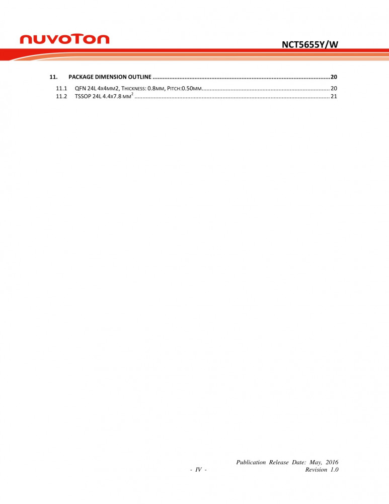 NCT5655W datasheet page 4