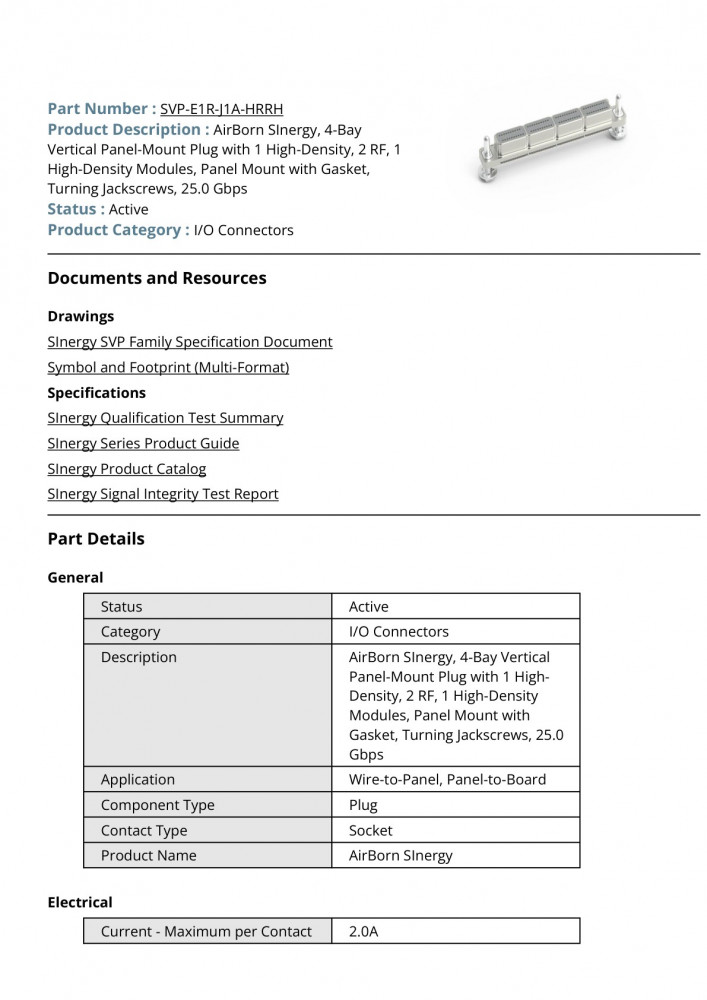 SVP-E1R-J1A-HRRH technical document preview, page 1