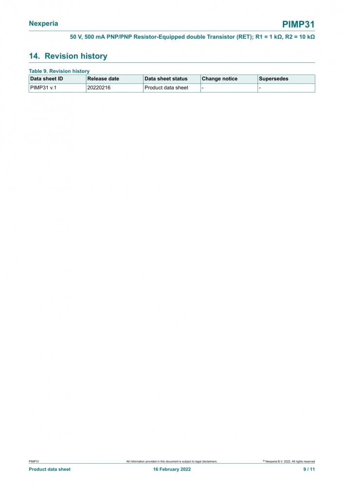 PIMP31X datasheet page 9