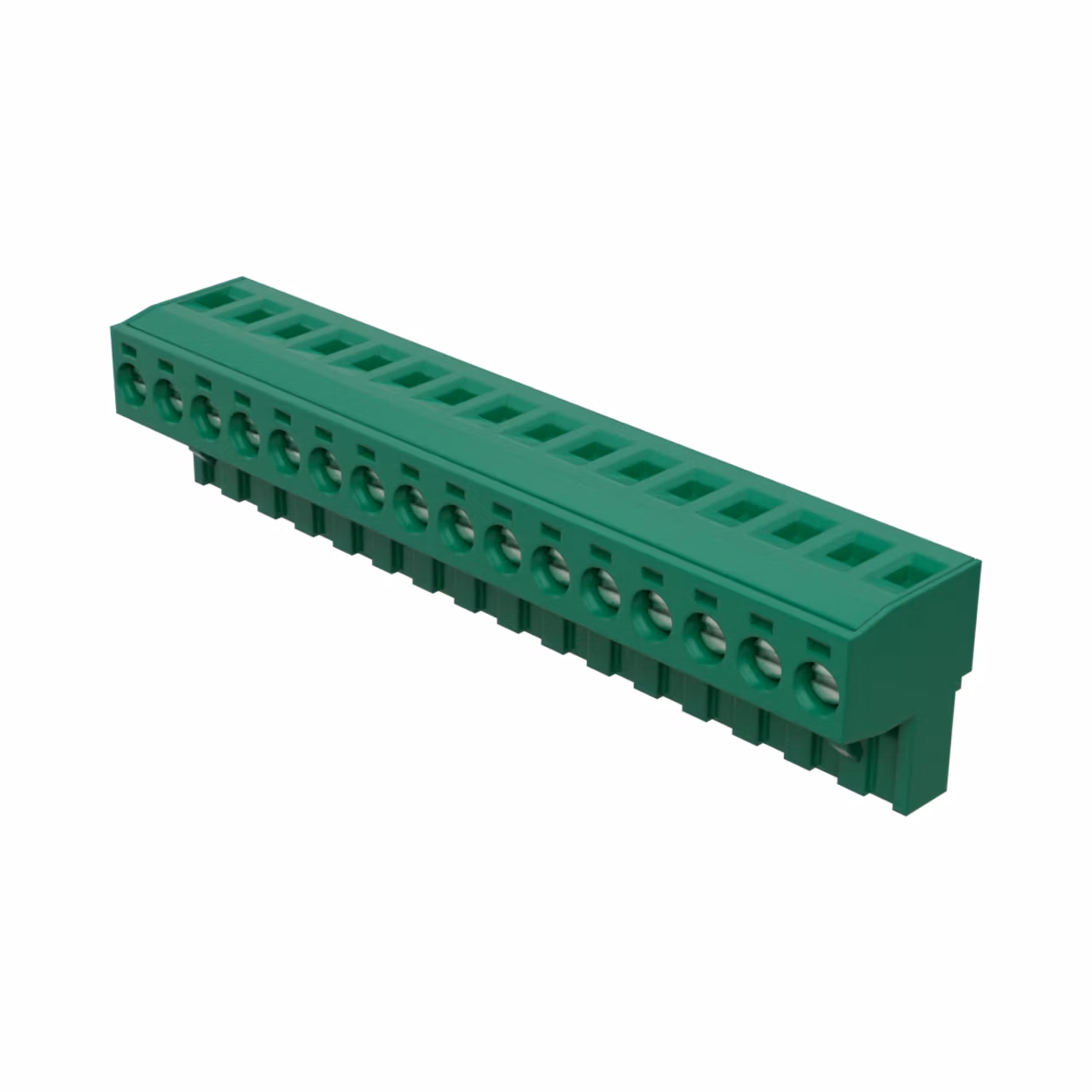 5.08mm Pitch Eurostyle Horizontal Plug, with Standard Imprinting, Green Housing, 16 Circuits for sale