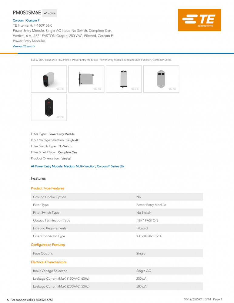 PM0S0SM6E technical document page 1