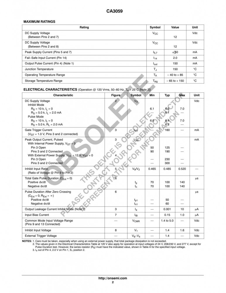 CA3059-G datasheet page 3