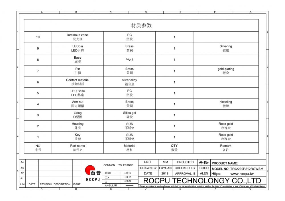 TP92230P212RGWSM technical drawing page 3