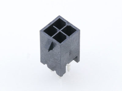 Mini50 Unsealed Receptacle, Single Row, UL 94 HB, with CPA, 4 Circuits, Polarization Option B, Gray