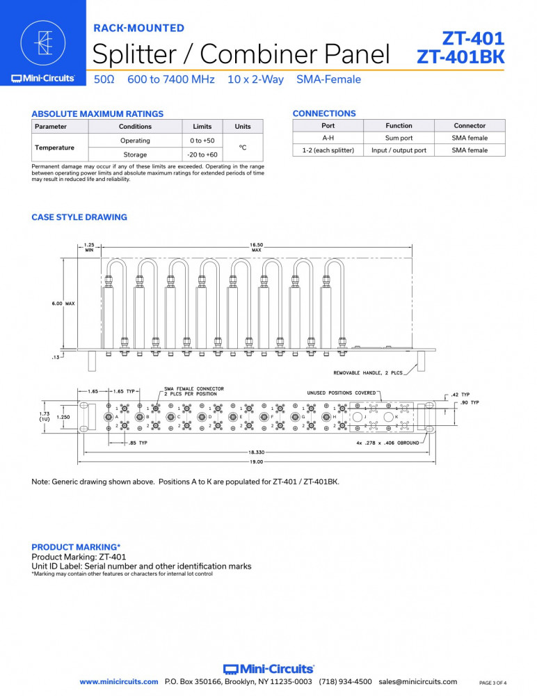 ZT-401BK technical document page 3