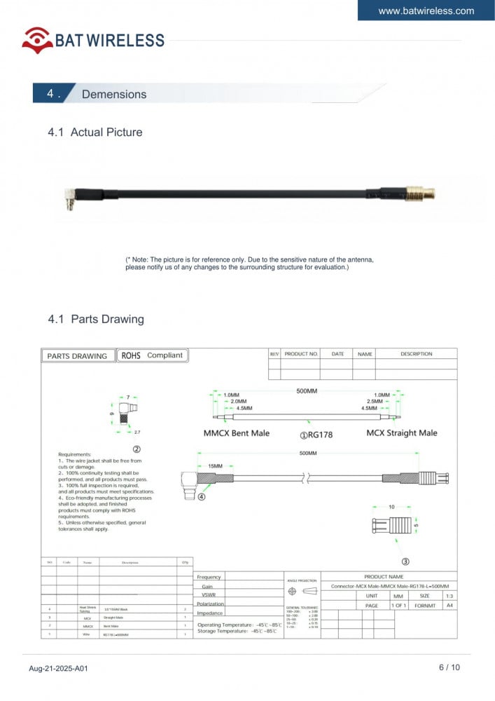 BWMCXJ-MMCXWJ-RG178L500 datasheet page 6