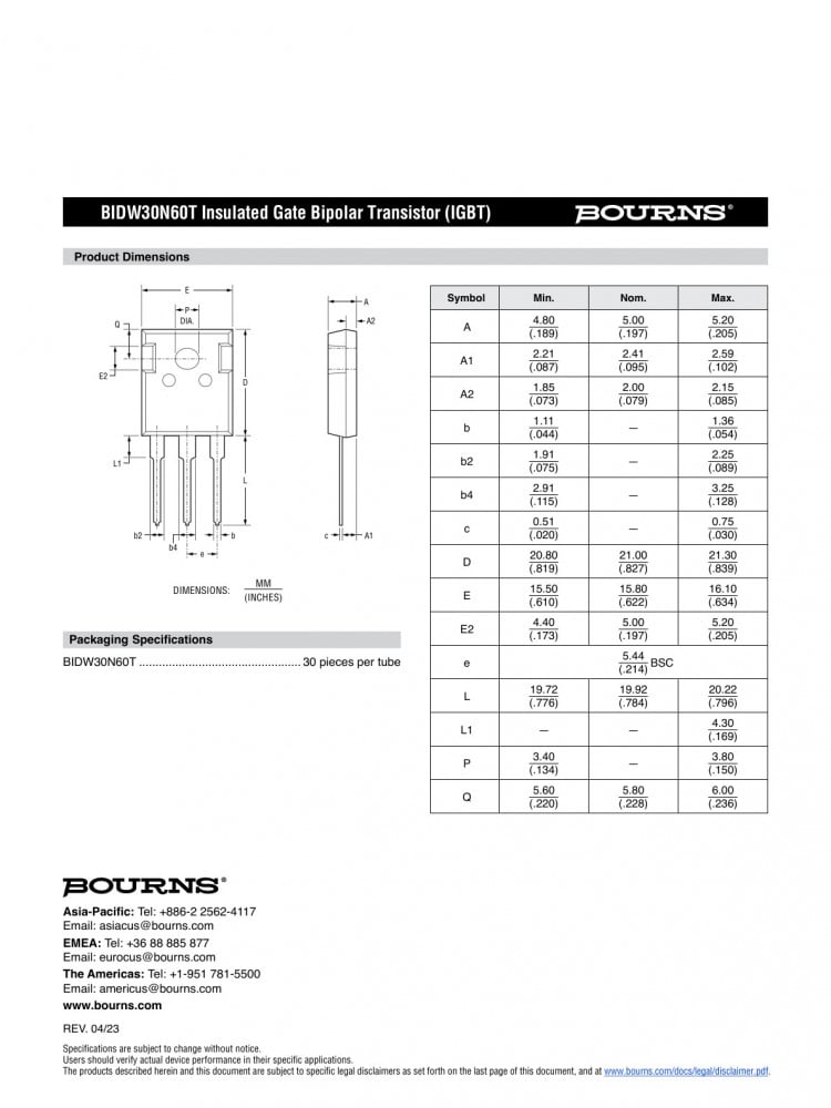 BIDW30N60T datasheet page 9