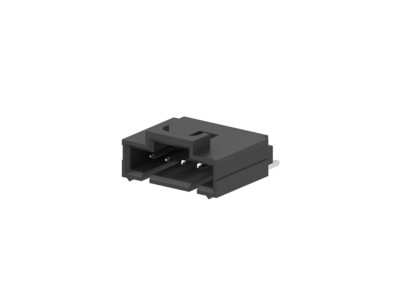 2.54mm Pitch SL Header, Single Row, Right-Angle, LCP, Shrouded, Surface Mount, Matte Tin (Sn) Plating, 2 Circuits
