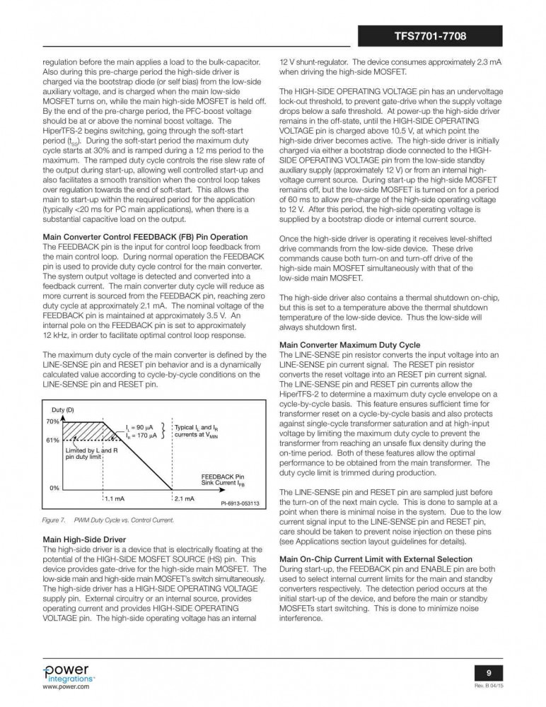 TFS7704H technical document page 9