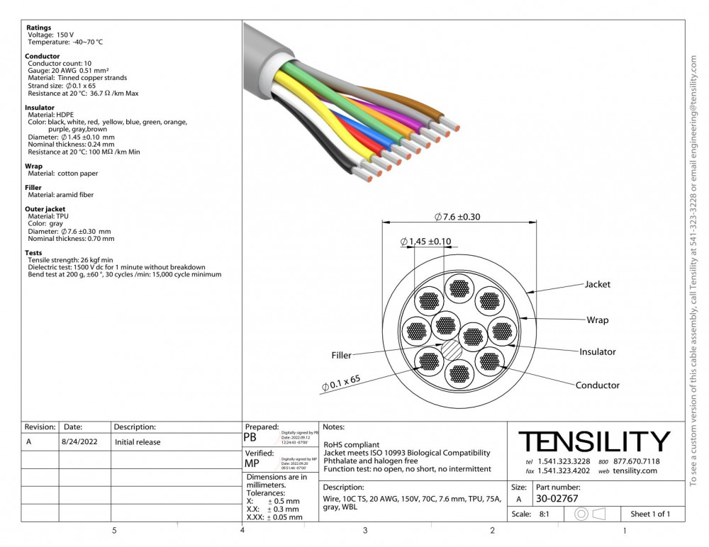 Tensility International 30-02767 product drawing preview