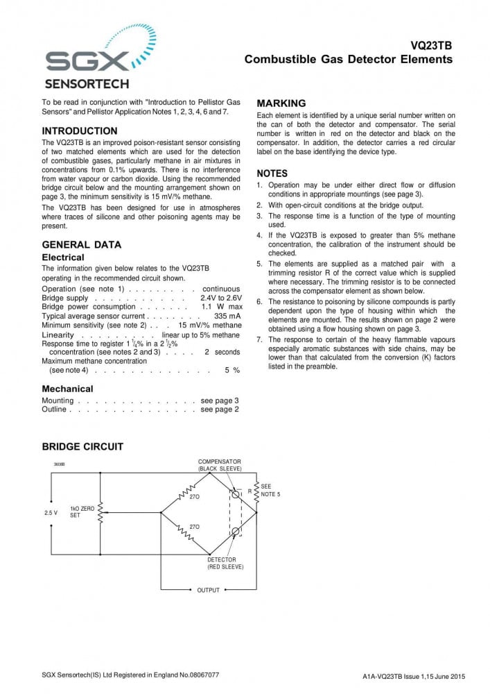VQ23TB technical document page 1