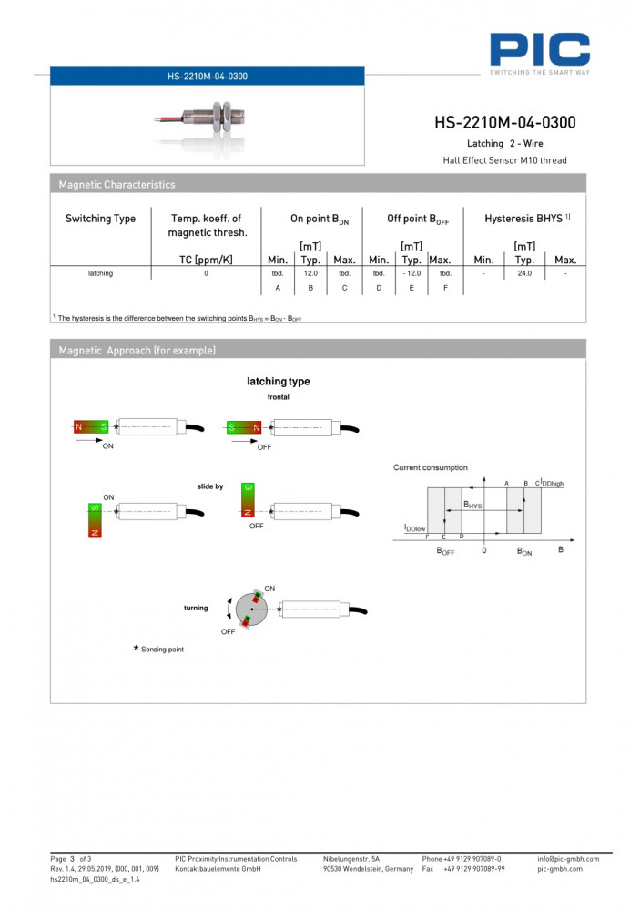 HS-2210M-04-0300 technical document page 3