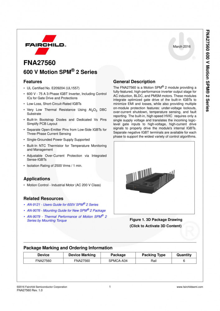 FNA27560 datasheet page 2