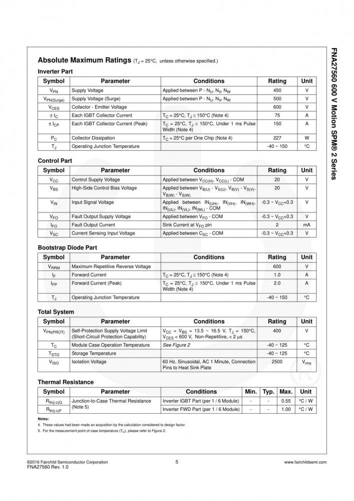 FNA27560 datasheet page 6