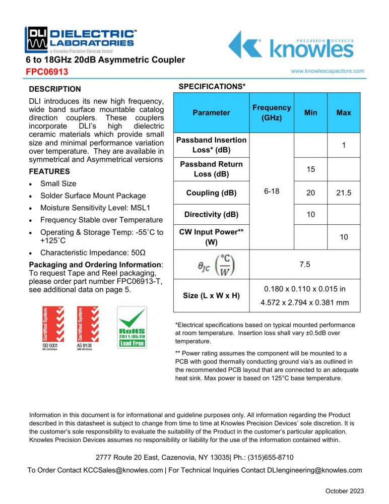 FPC06913 datasheet page 1