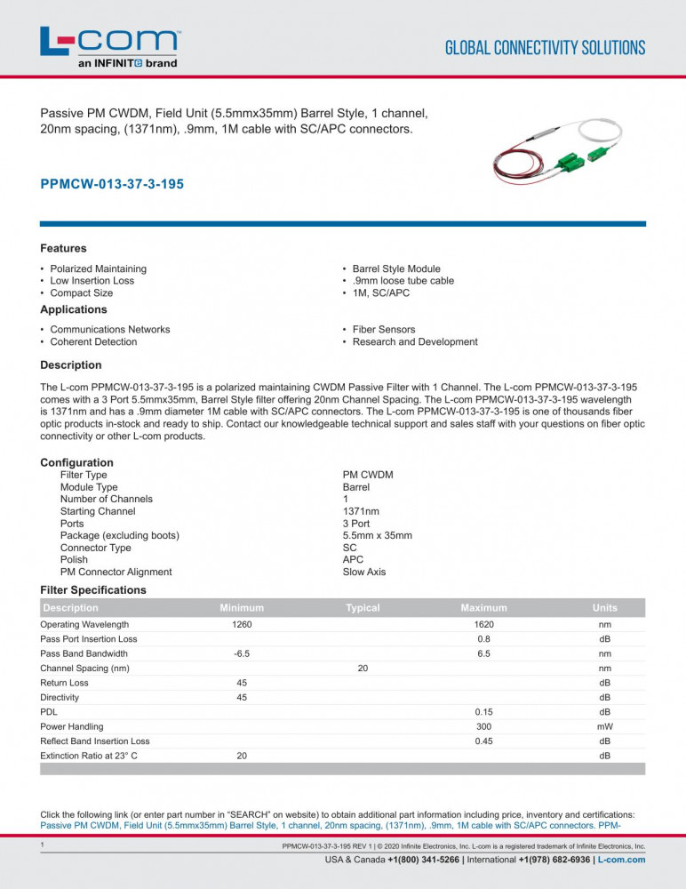 PPMCW-013-37-3-195 technical document page 1