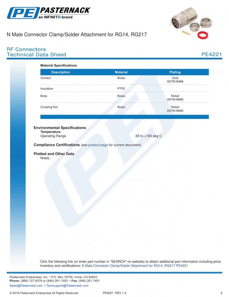 PE4221 datasheet page 2