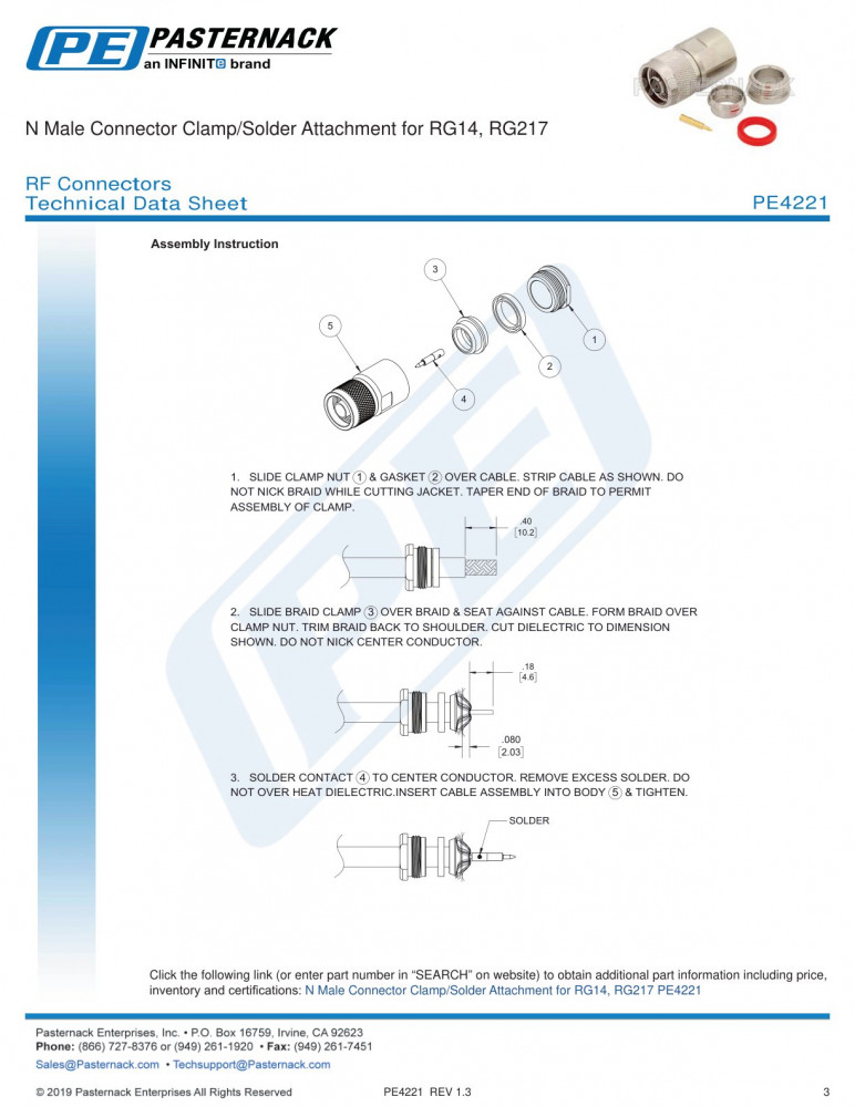 PE4221 datasheet page 3