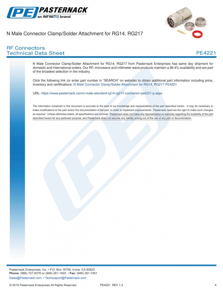 PE4221 datasheet page 4