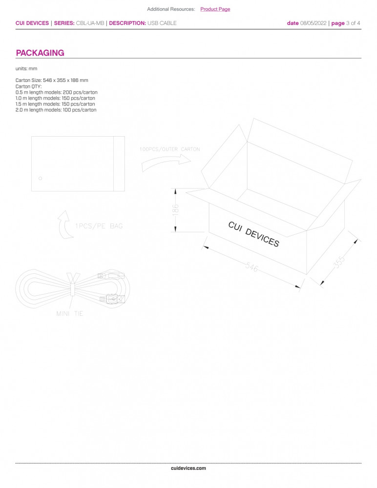 CBL-UA-MB-10GT technical document page 3