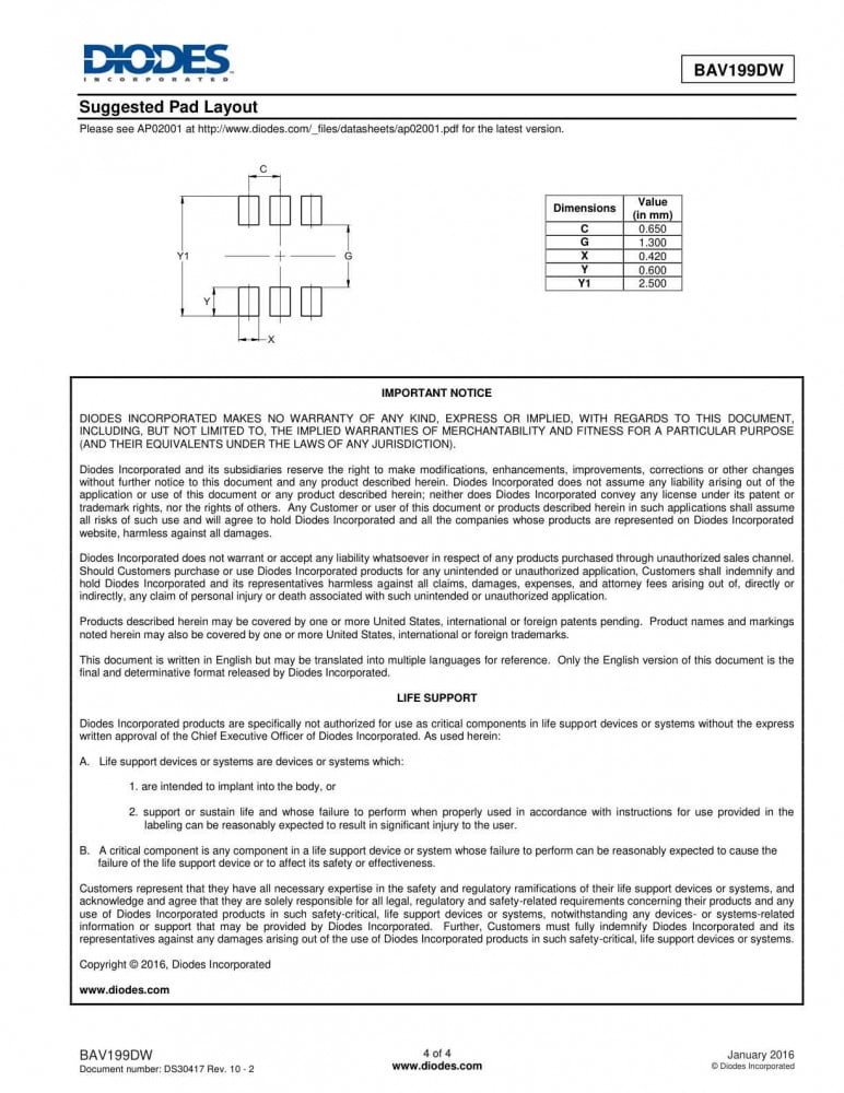 BAV199DW-7-F datasheet page 4