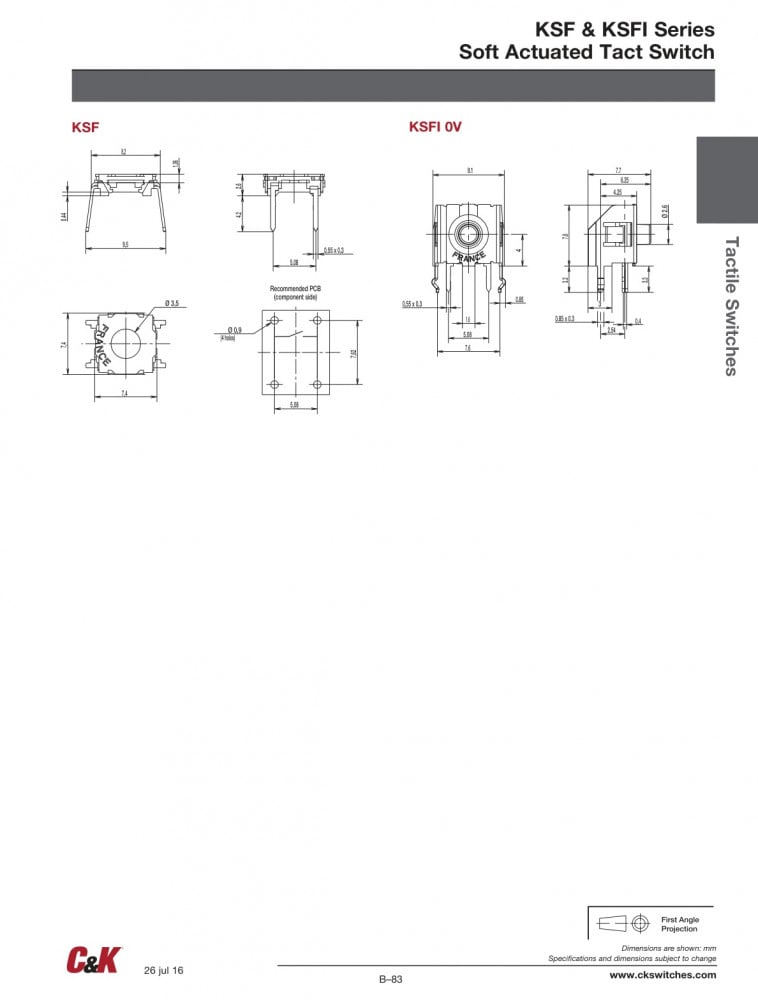 C&K switch catalogue page 2
