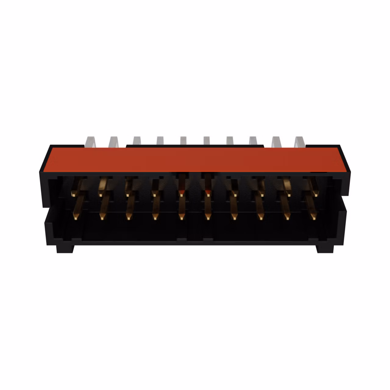 2.00mm Pitch, Milli-Grid Low-Profile PCB Header, Dual Row, Right-Angle, Surface Mount, 0.76µm Gold (Au) Plating, 20 Circuits, End Slots, Center Polarization, Dual Locks, Tape and Reel for sale