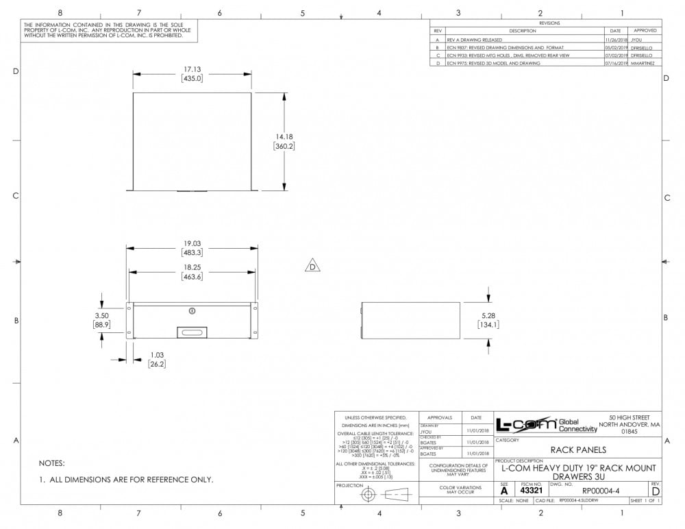 L-com RP00004-4 technical drawing page