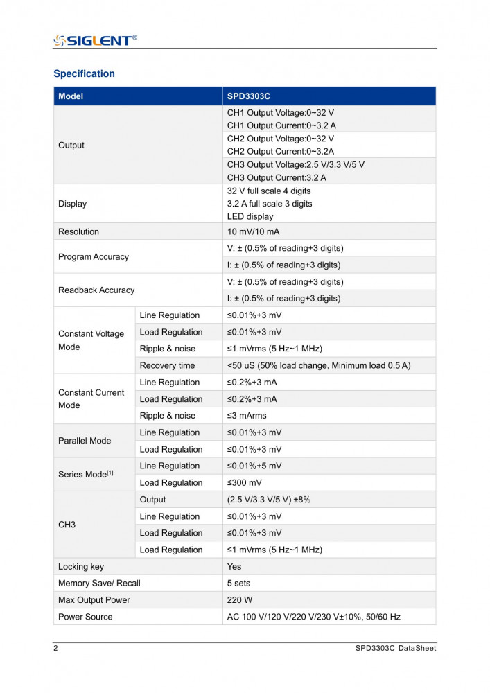 SPD3303C datasheet page 4
