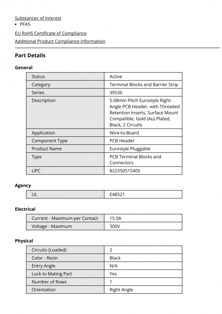 MOLEX 395364502 technical document page 2