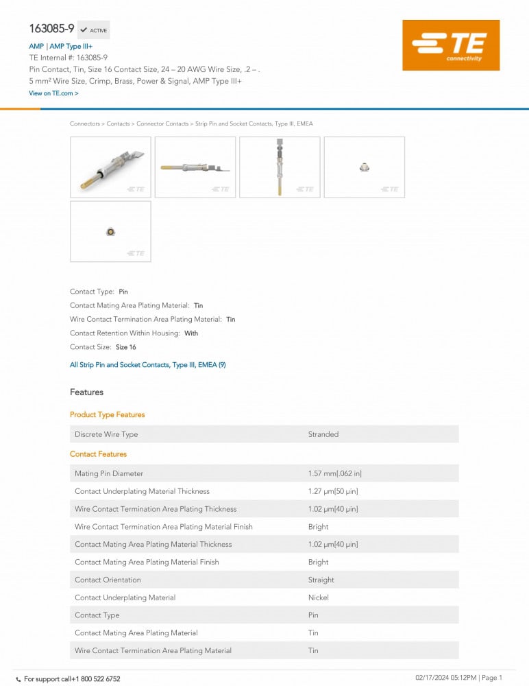 163085-9 technical document page 1
