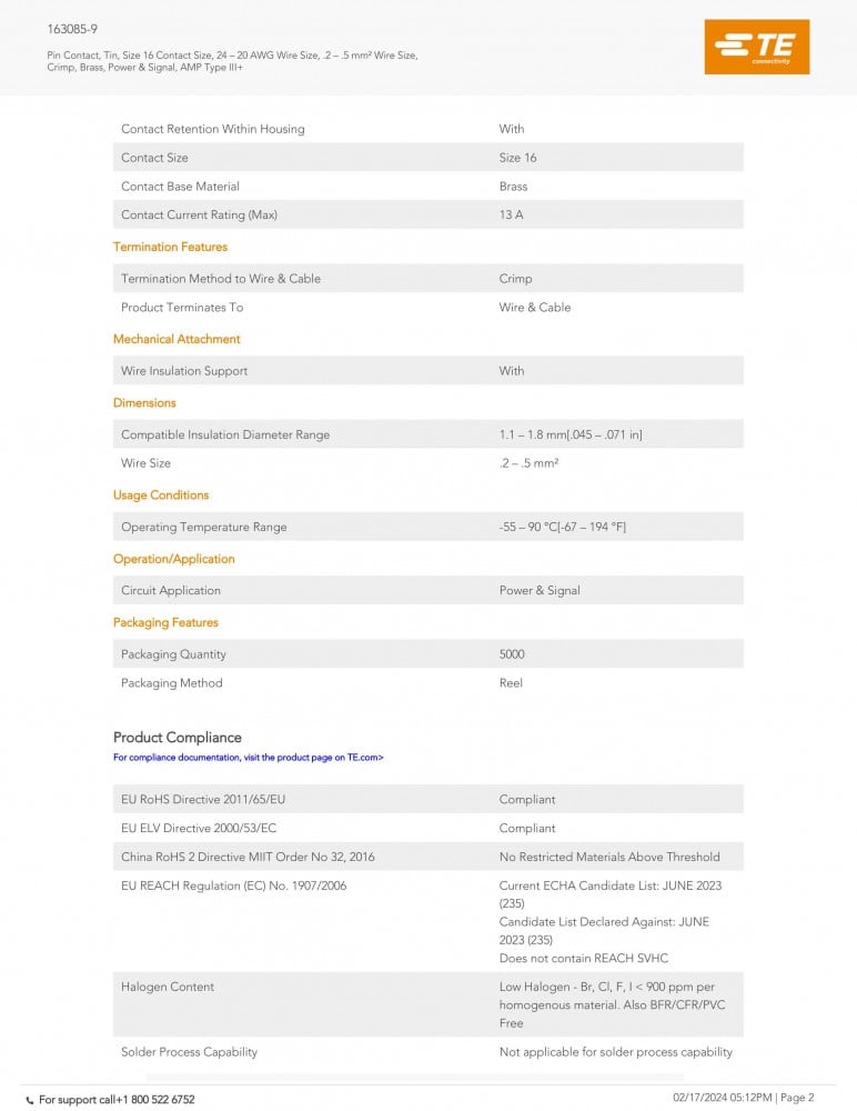 163085-9 technical document page 2