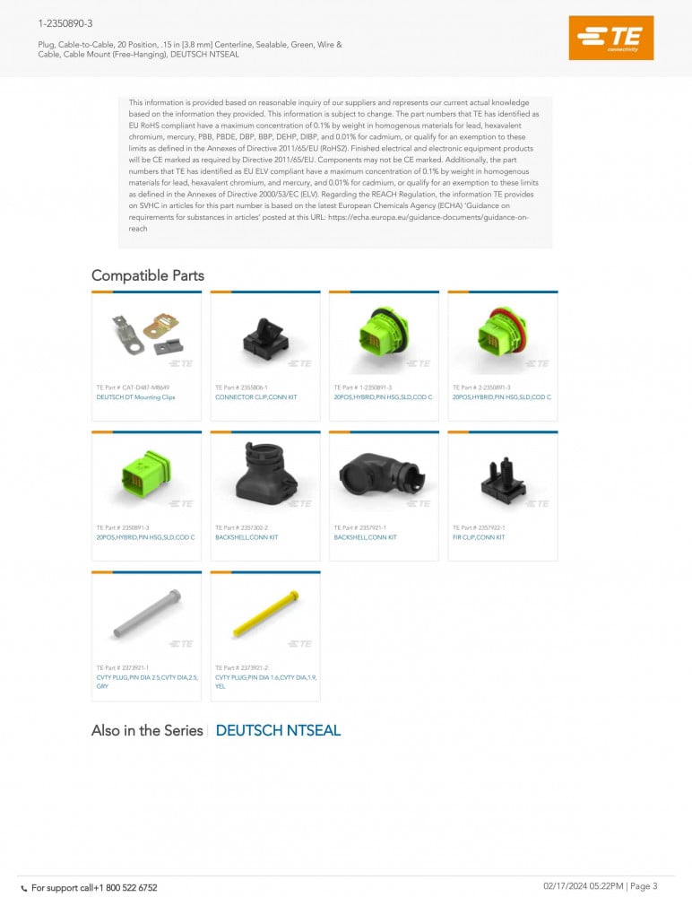 DEUTSCH 1-2350890-3 technical document page 3