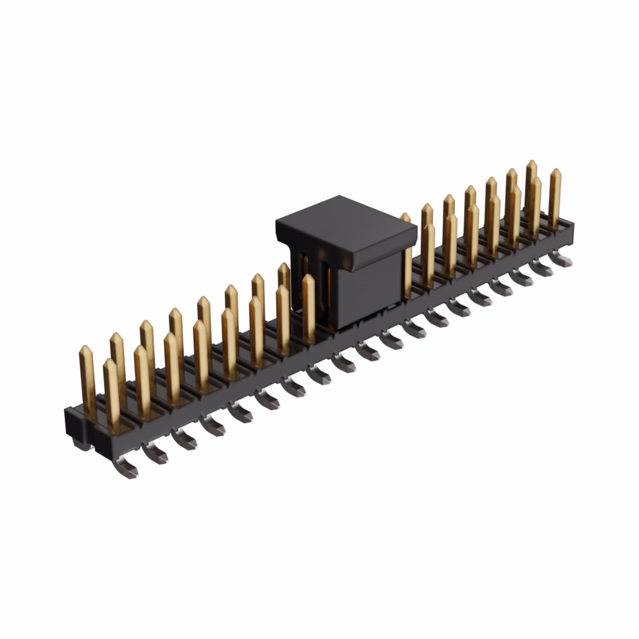 Milli-Grid Header, Vertical, Surface Mount, 38 Circuits, 0.76µm Gold (Au) Plating, Mating Pin Length 3.80mm, Tube, Lead-Free