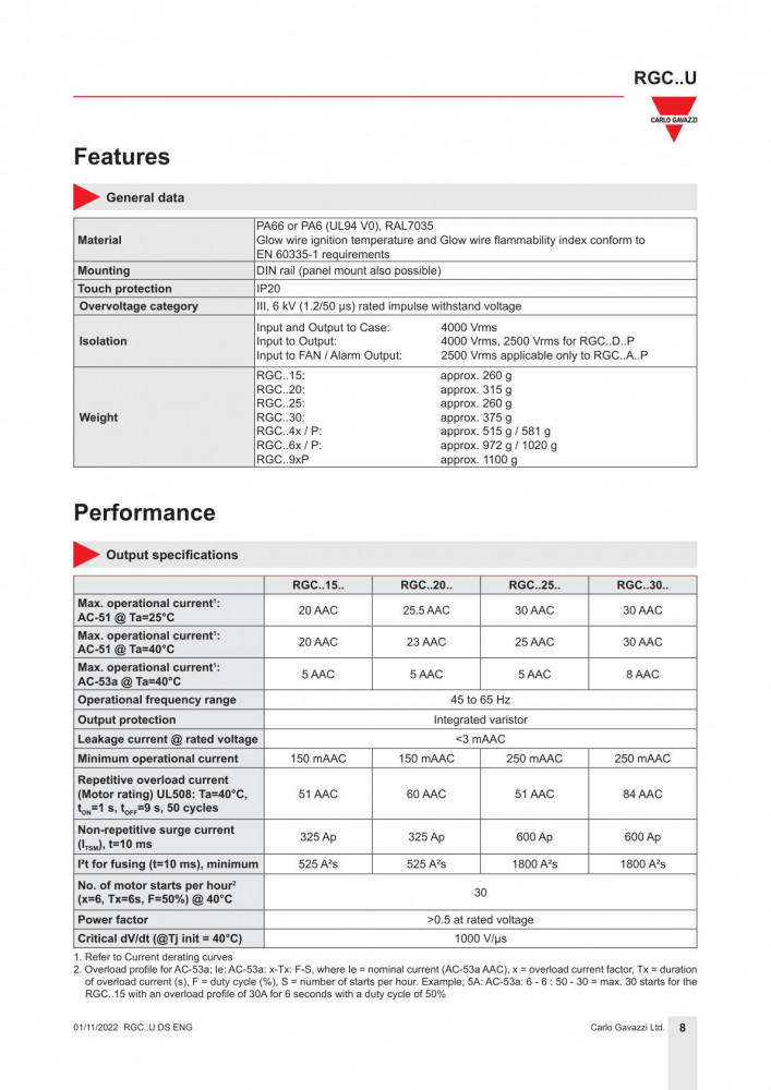 RGC solid state contactor documentation page 8