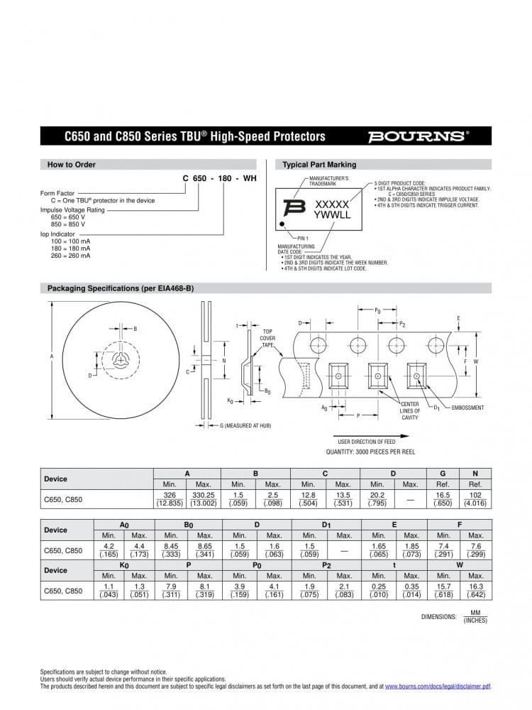 C650 and C850 datasheet page 6