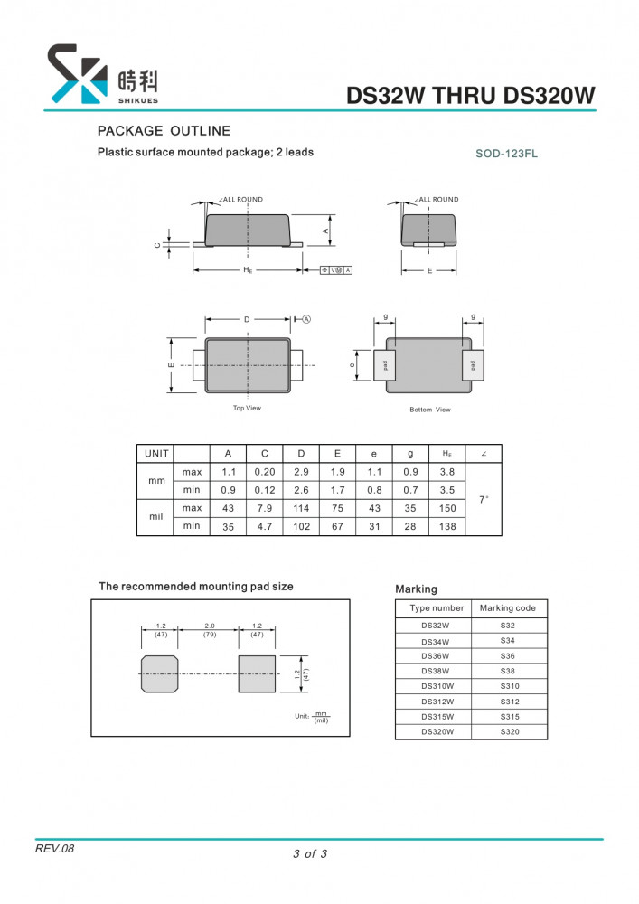 DS34W datasheet page 3