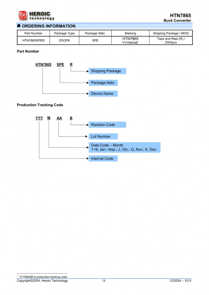 HTN7865SPER datasheet page 3