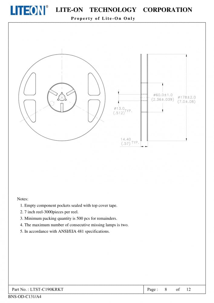 LTST-C190KRKT datasheet page 9