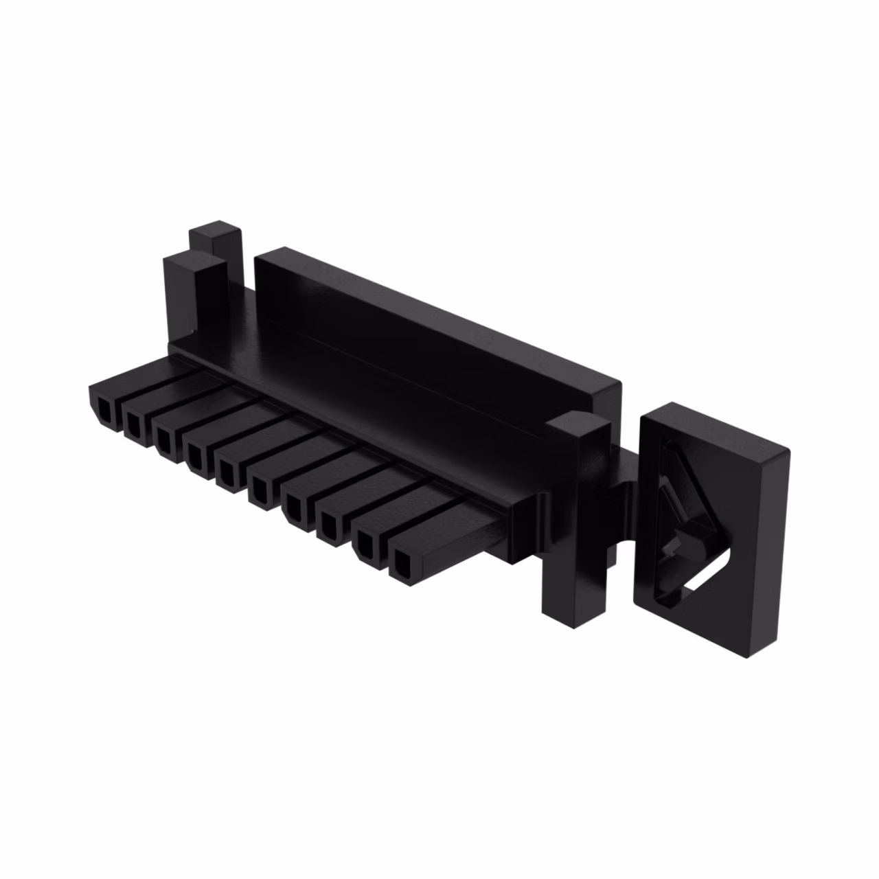 Micro-Fit BMI Receptacle Housing, Single Row, Panel Mount, 10 Circuits, Nylon, UL 94V-0 for sale