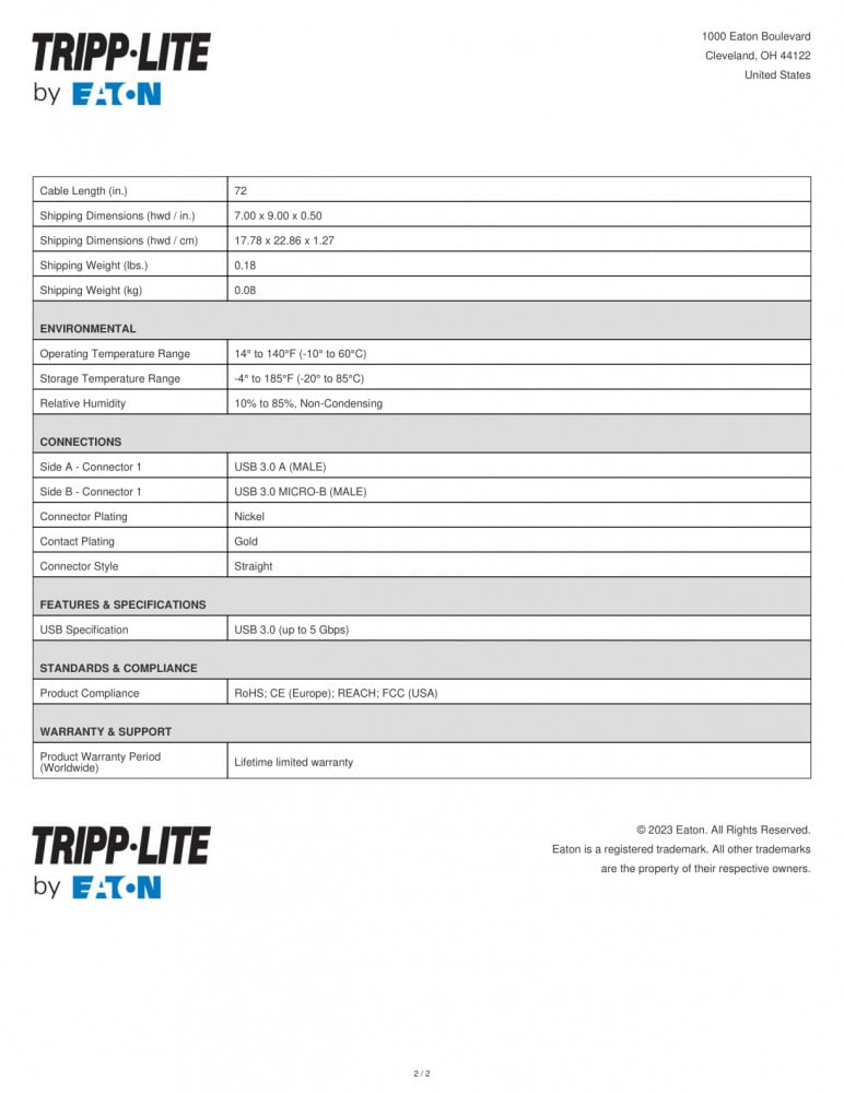 EATON U326-006-BK technical document page 2
