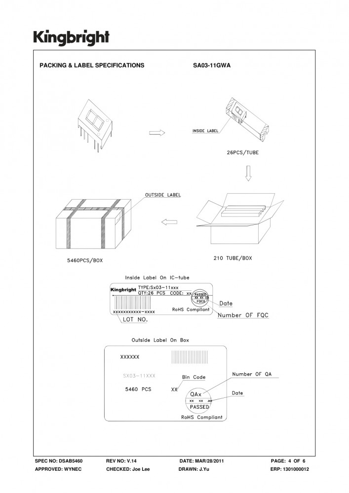 SA03-11GWA datasheet page 4