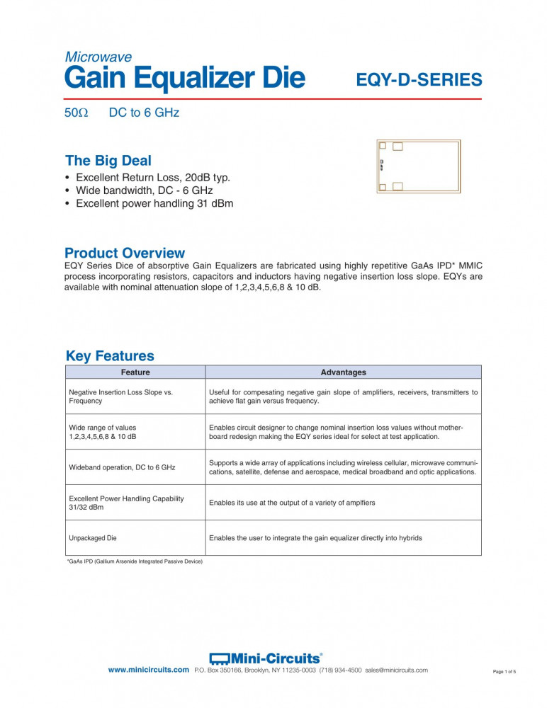EQY-2-63-DG+ technical document, page 1