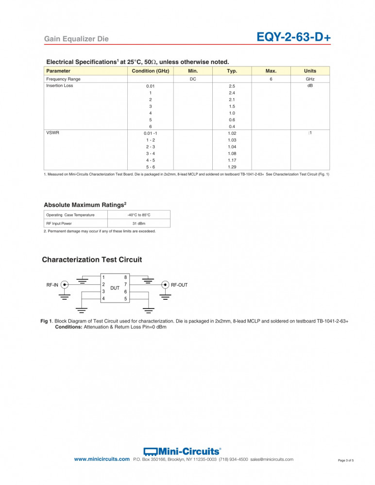 EQY-2-63-DG+ technical document, page 3