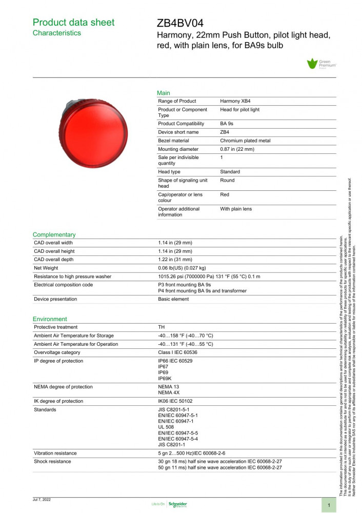 ZB4BV04 technical document page 1