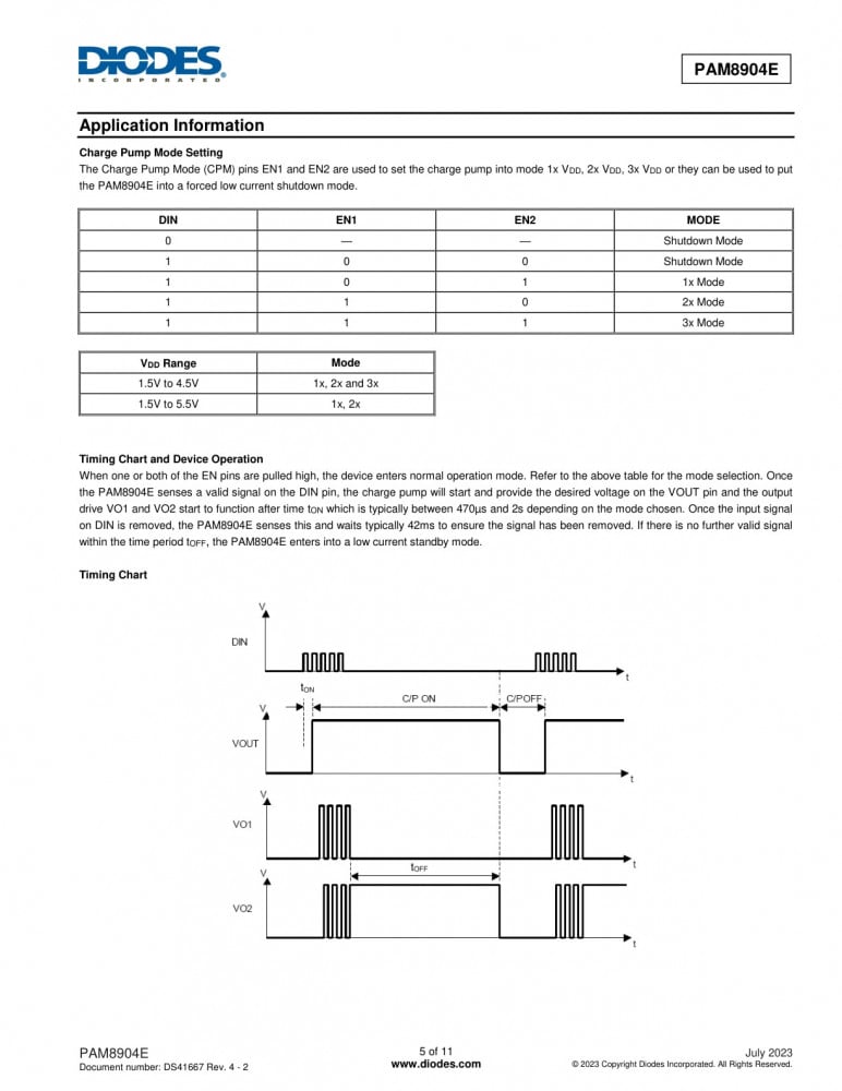 PAM8904E datasheet page 5