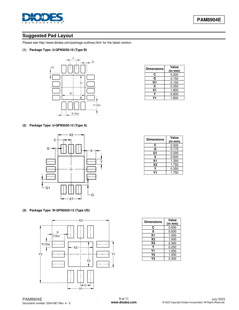 PAM8904E datasheet page 9
